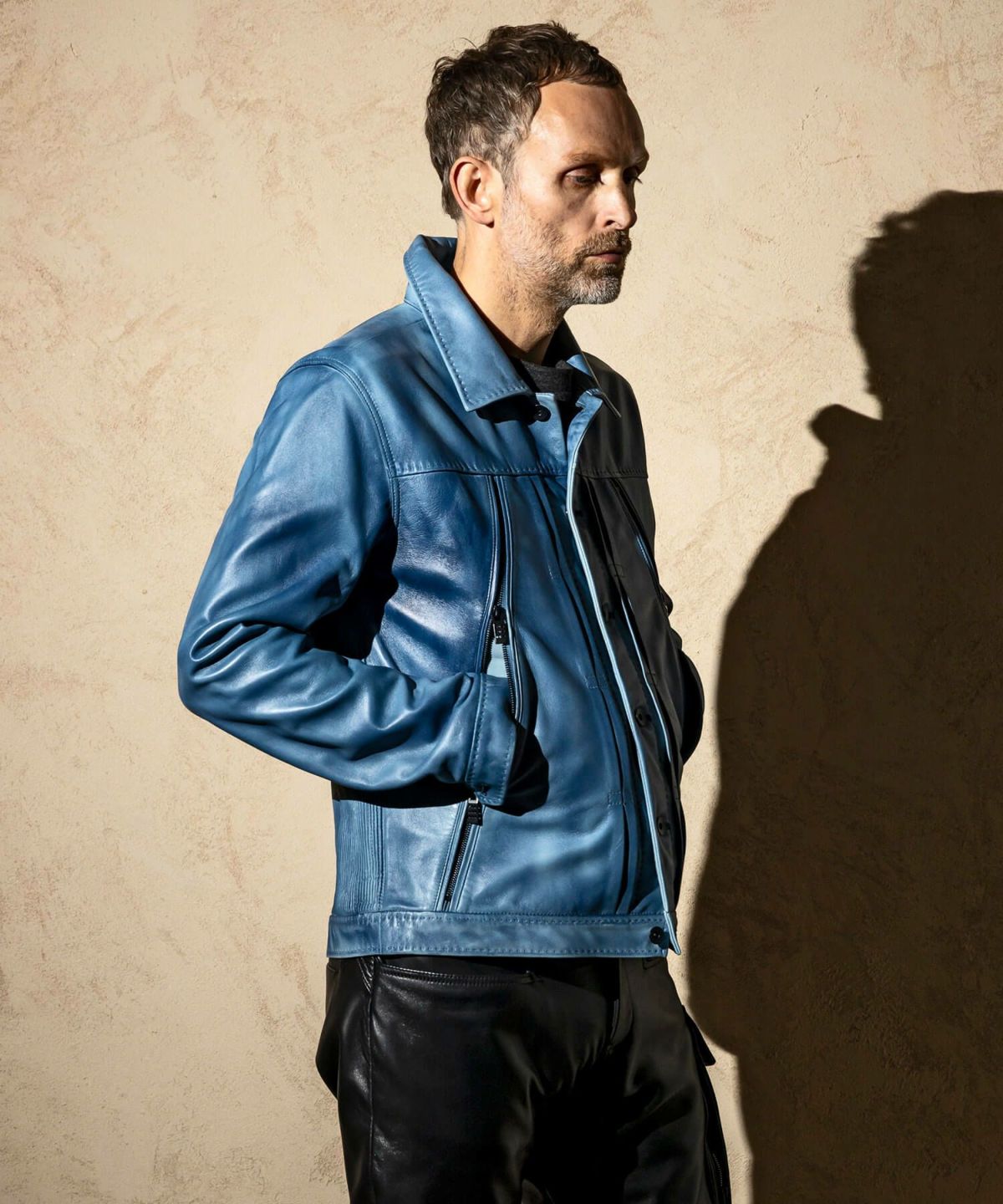 C DIEM(カルペディエム)レザーグラデーションネオリベットジャケット2