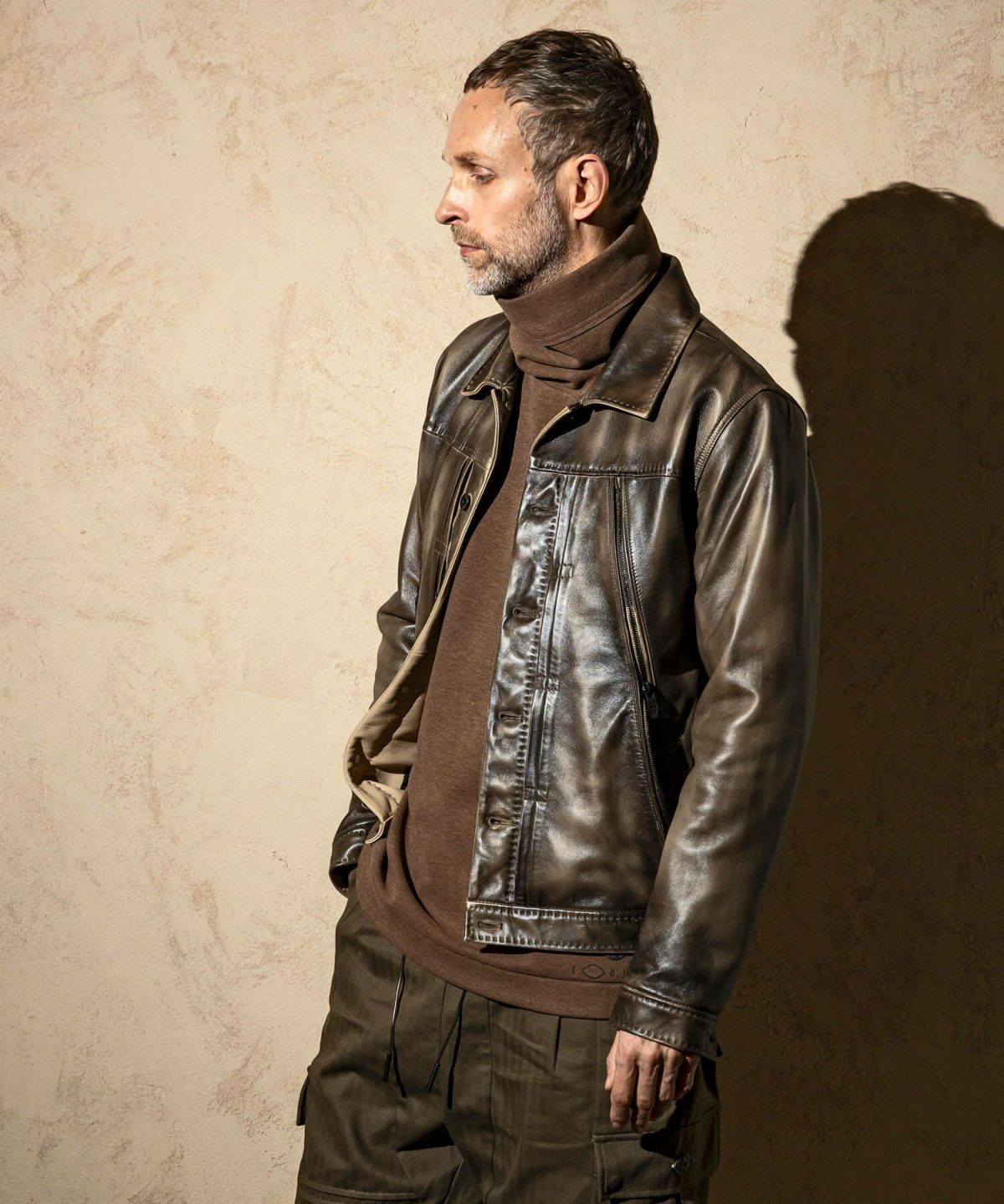 C DIEM(カルペディエム)レザーグラデーションネオリベットジャケット2